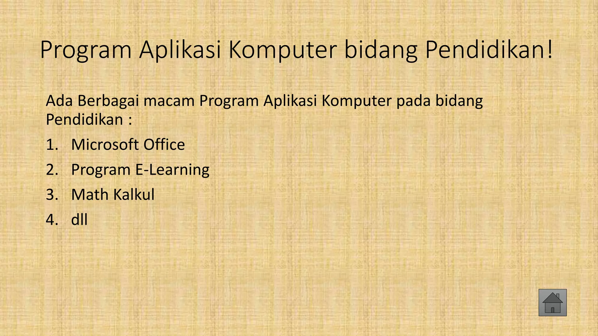 Program aplikasi komputer | PPT