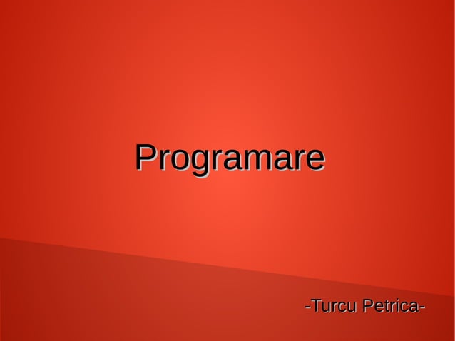 Programare | PPT