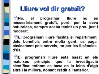 Programari Lliure | PPT