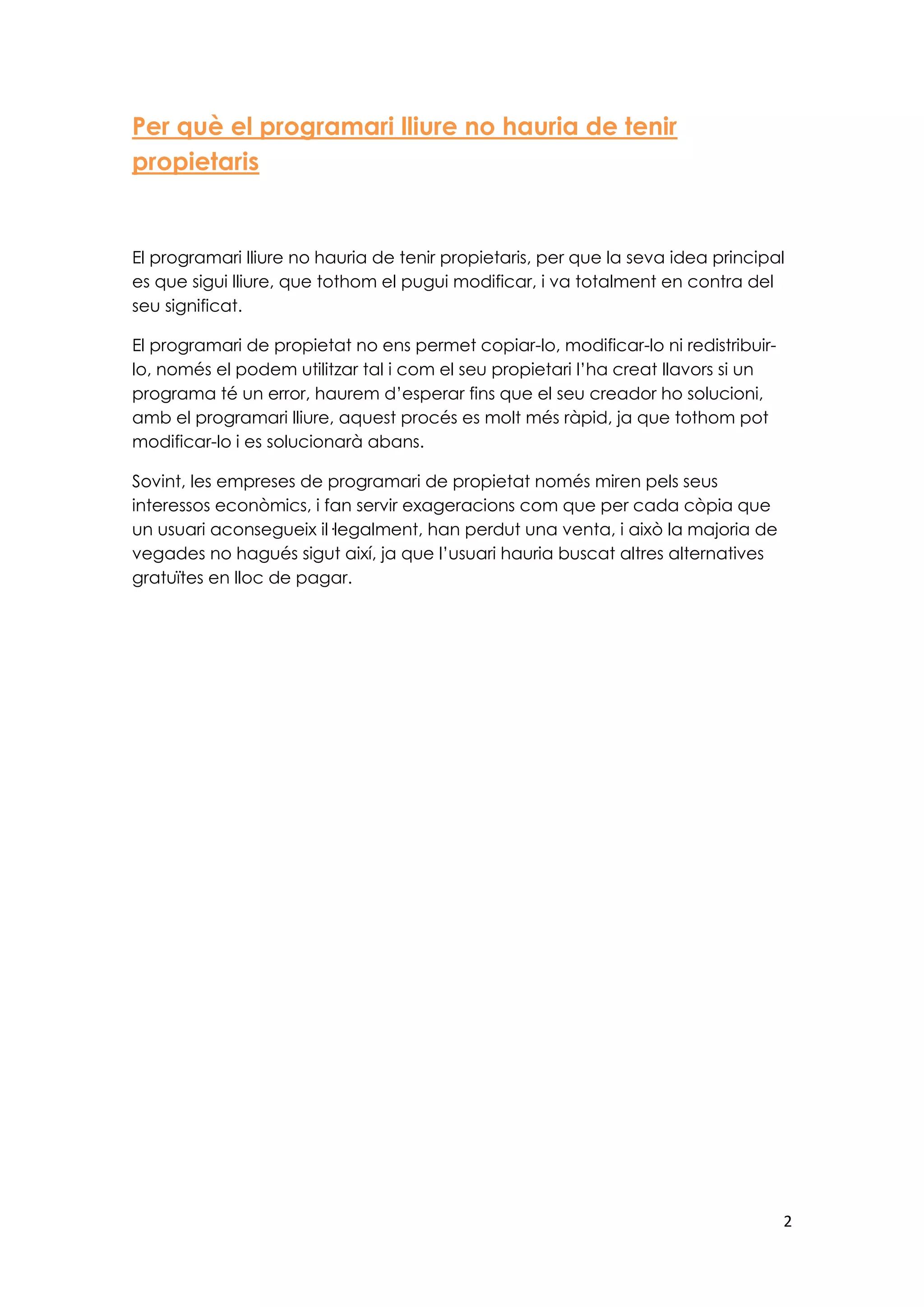 Programari lliure | PDF