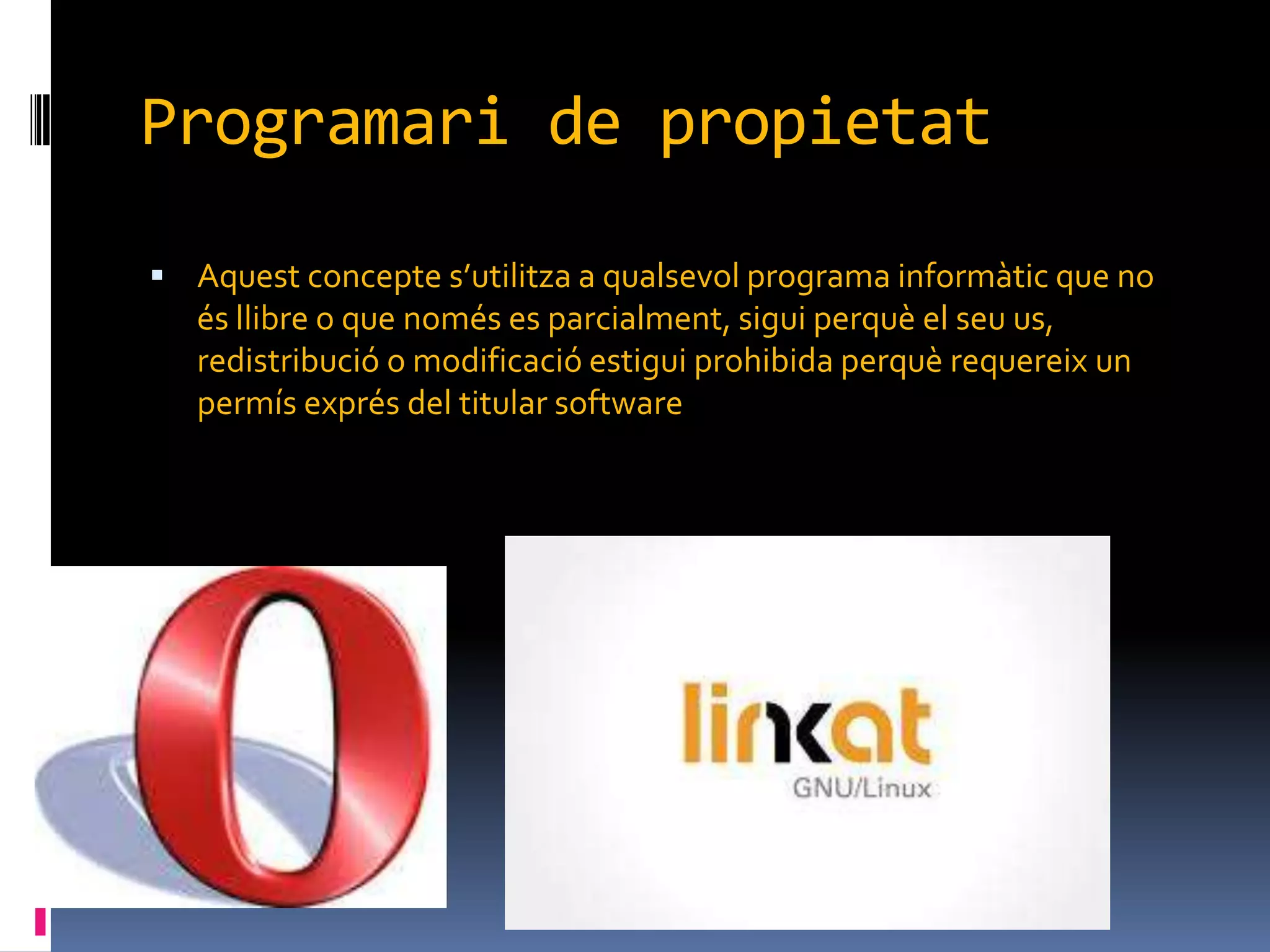 Programari lliure i programari privat | PPT
