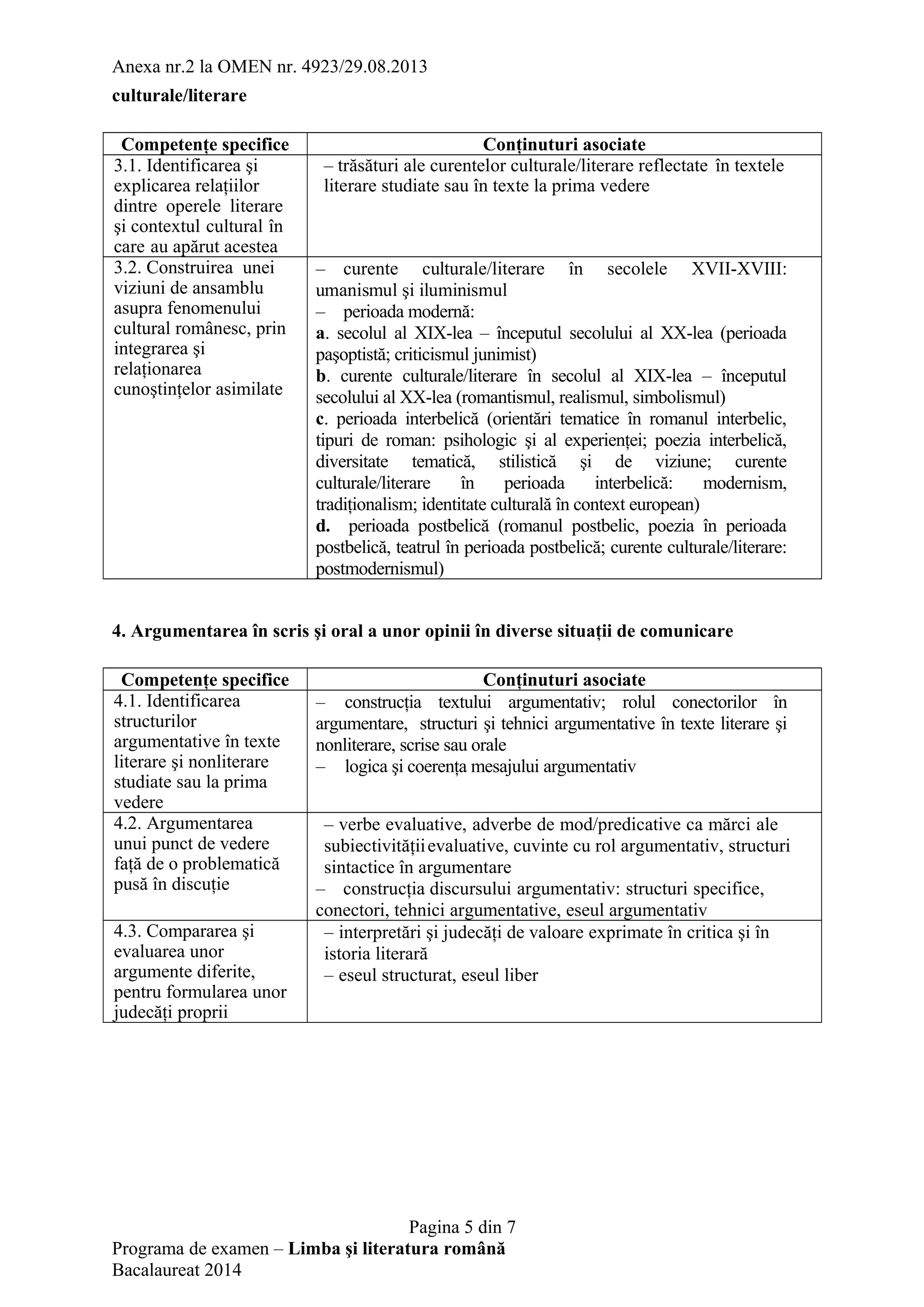 Programa romana bac_-real_2014 | DOC
