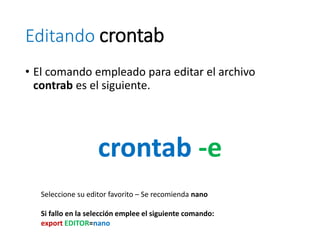 Programar tareas crontab en Ubuntu | PDF