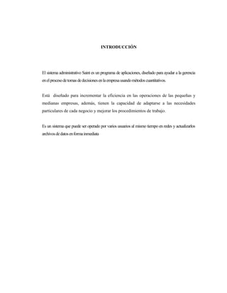 SISTEMA ADMINISTRATIVO SAINT | DOC