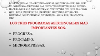 Programas asistenciales | PPTX