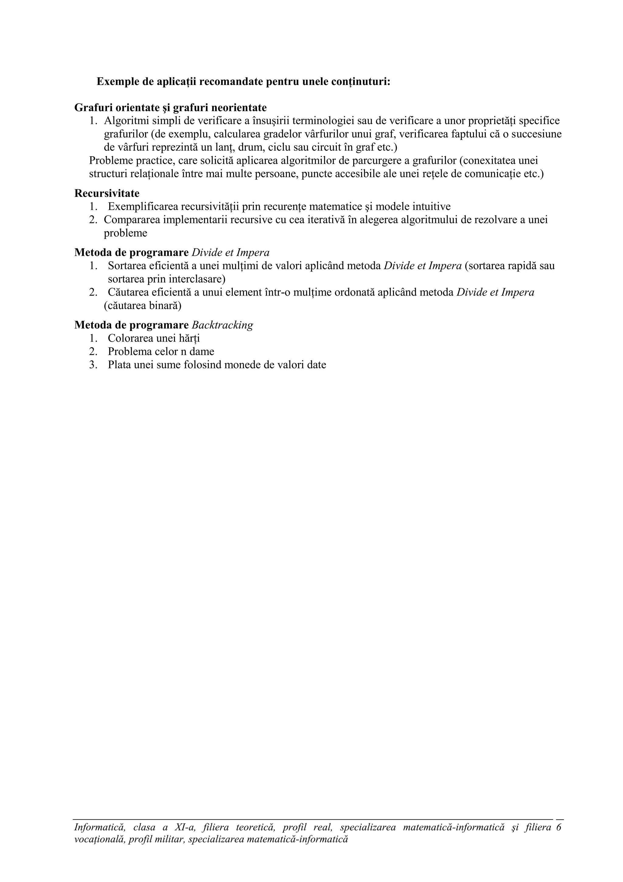 Programa scolara de_informatica_11 | PDF