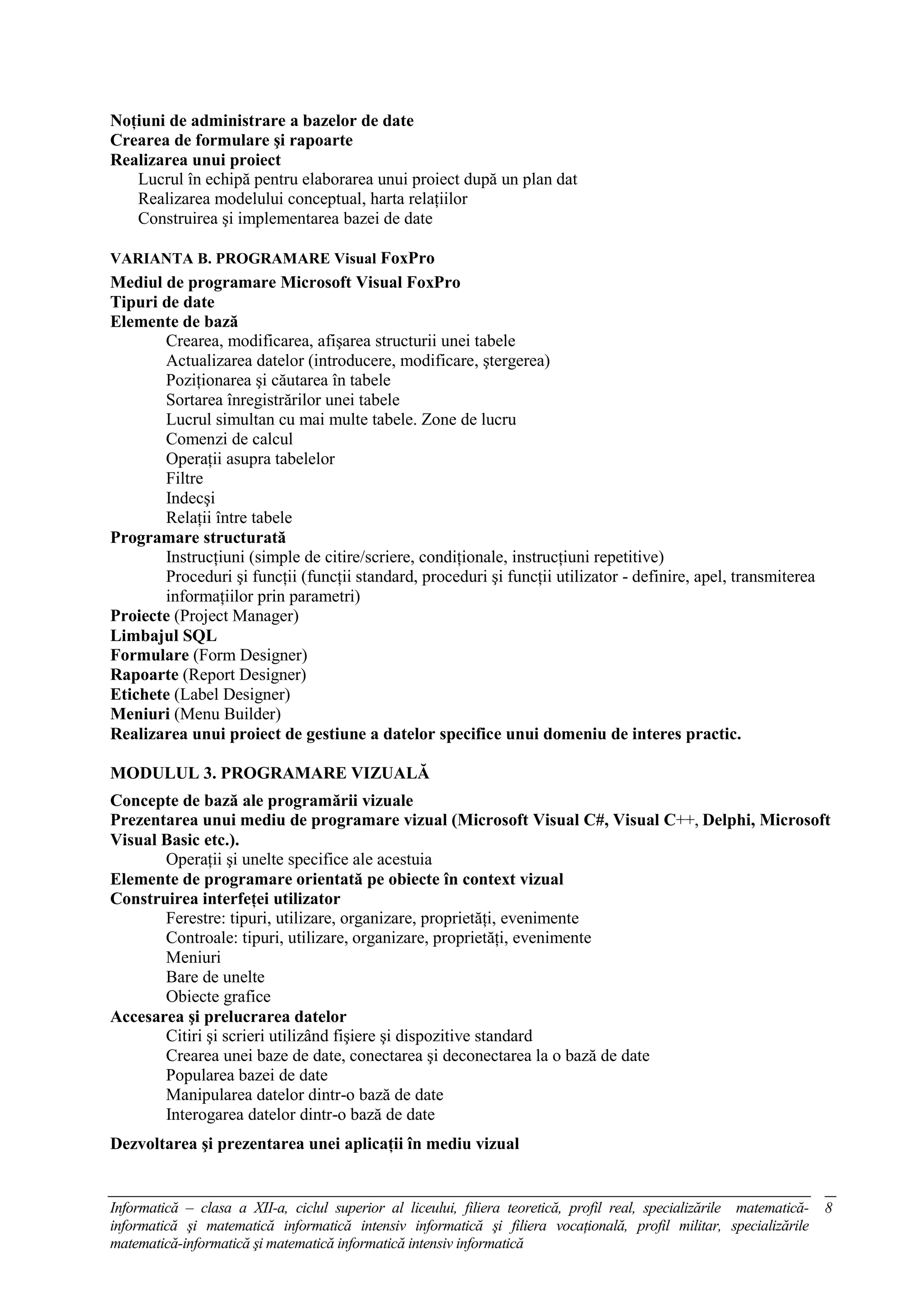 Programa scolara de_informatica_informatica-intensiv_12 | PDF