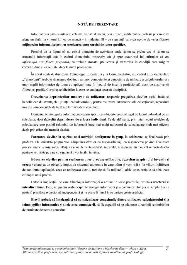 Programa scolara tic-st-naturii_12 | PDF