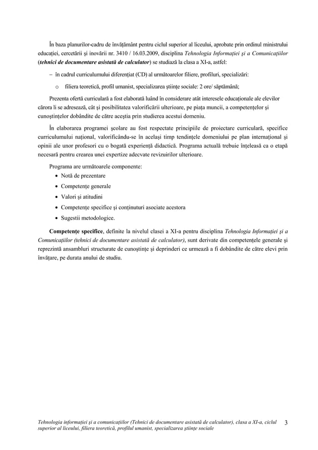 Programa scolara tic-st-sociale_11 | PDF