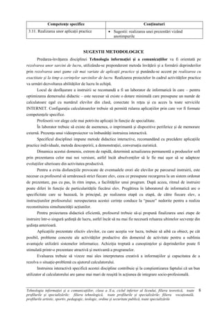 Programa scolara tic_10 | PDF