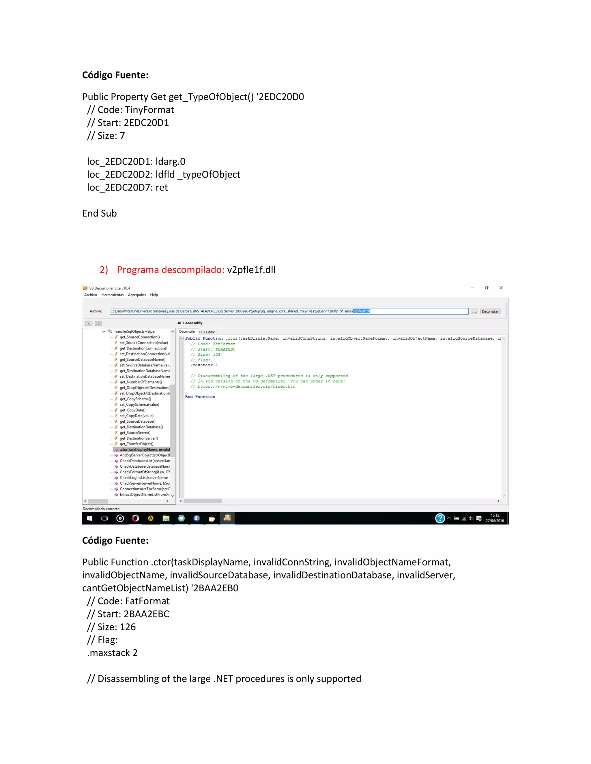 Ejemplos Programas Descompilados | PDF | Programming Languages | Computing