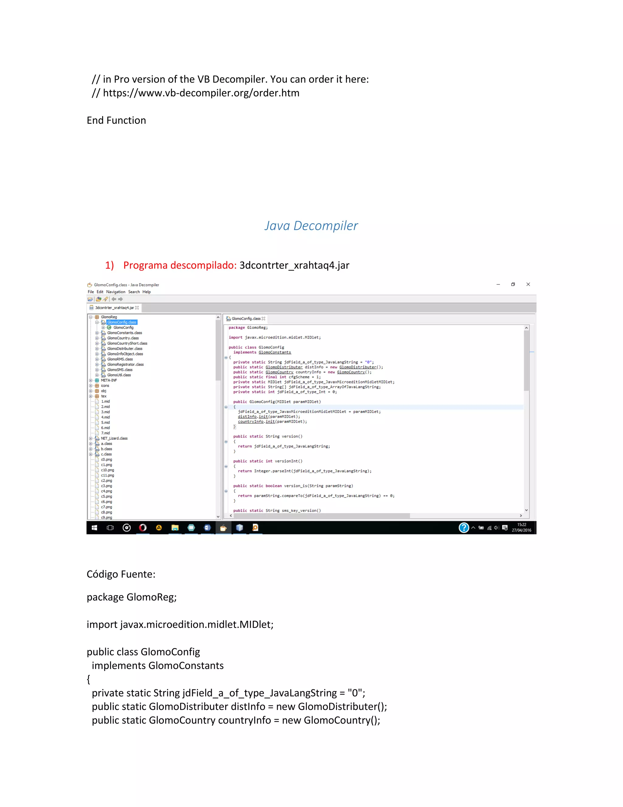 Ejemplos Programas Descompilados | PDF | Programming Languages | Computing