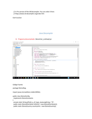 Ejemplos Programas Descompilados | PDF | Programming Languages | Computing