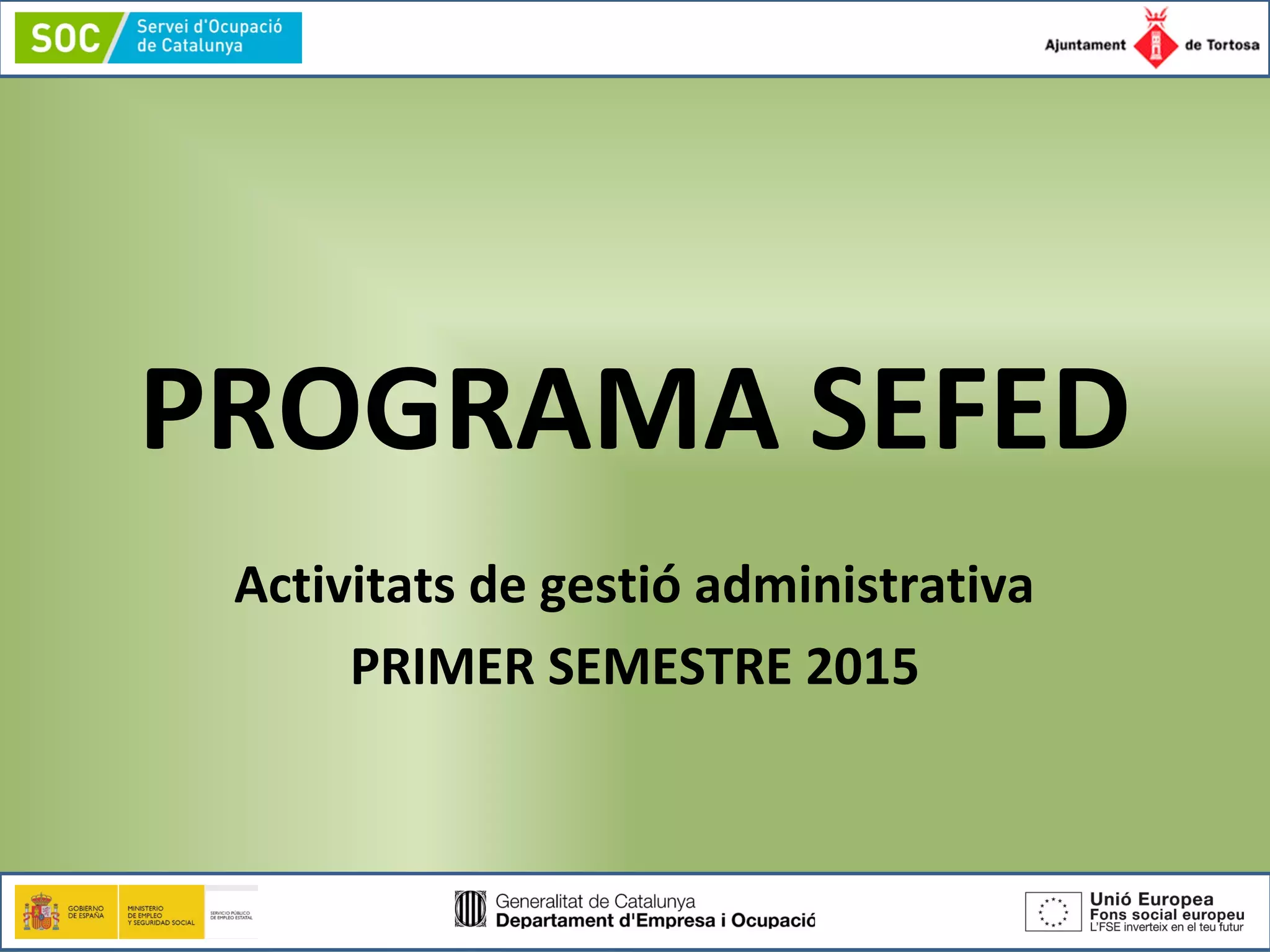 Programa sefed | PPT