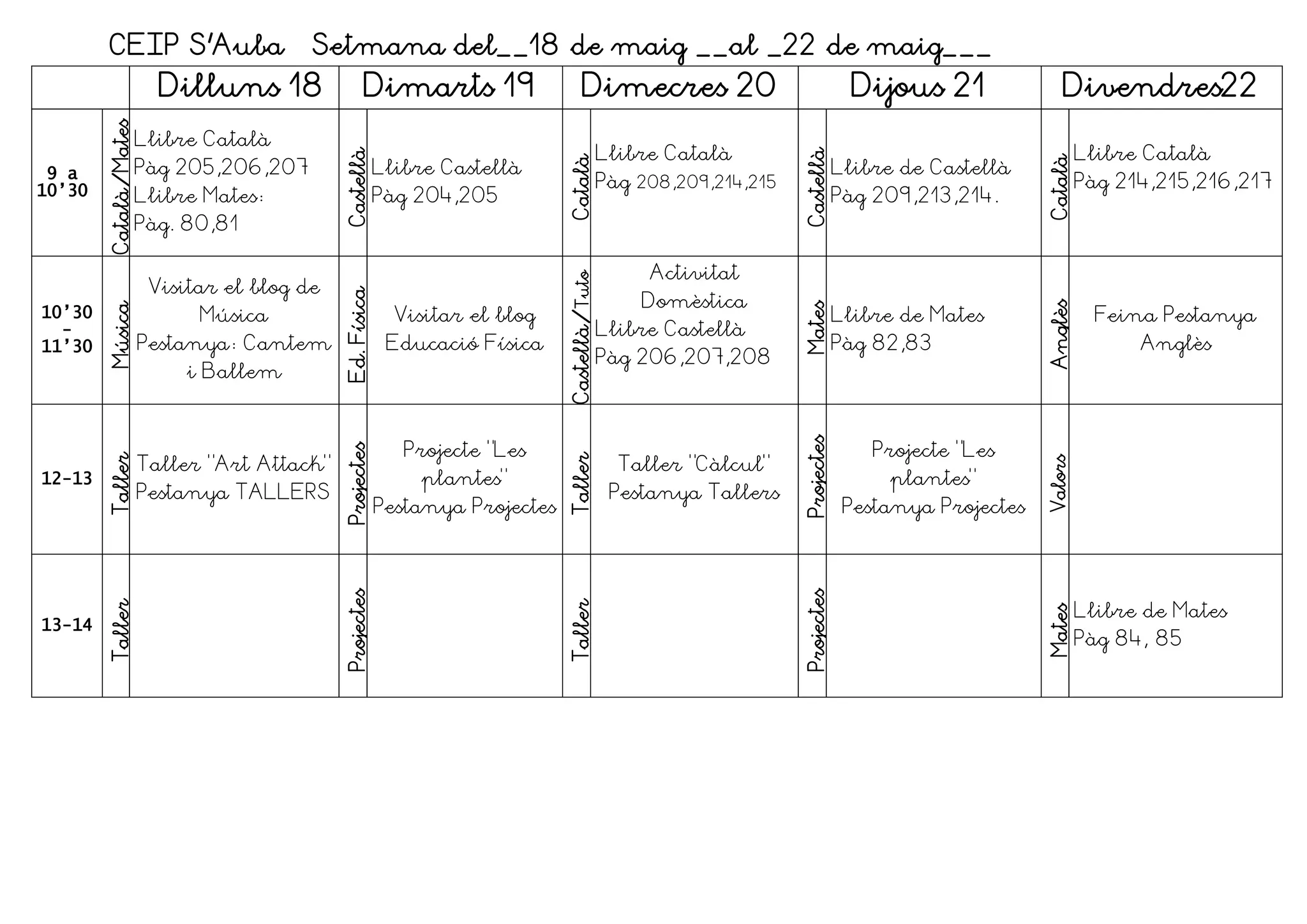 Programa setmana maig18 | PPT