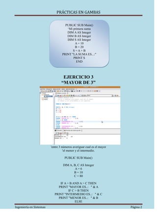 Programas Gambas | PDF