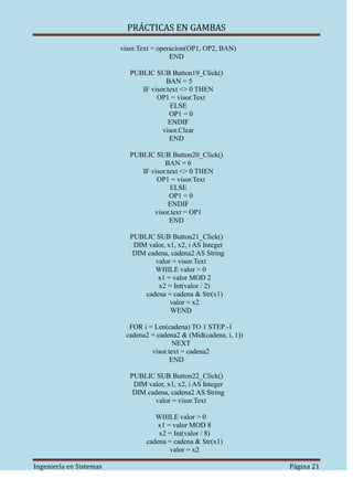 Programas Gambas | PDF