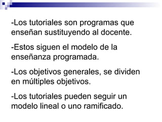 Programas para aprender, programas tutoriales y programas