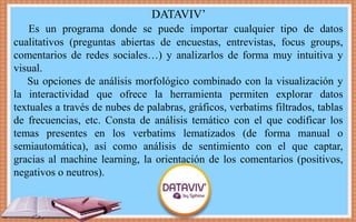 Programas para el análisis de los datos en la investigación cualitativa ...