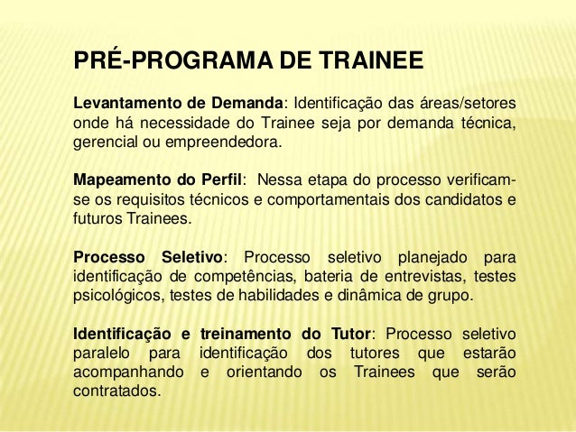 Programa trainee