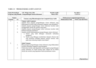 Program audit manajemen (jiantari c 301 09 013) | PPT