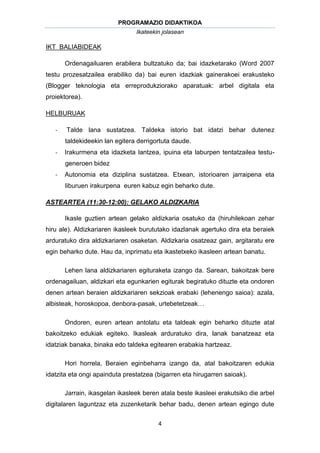 Programazio diaktikoa | PDF