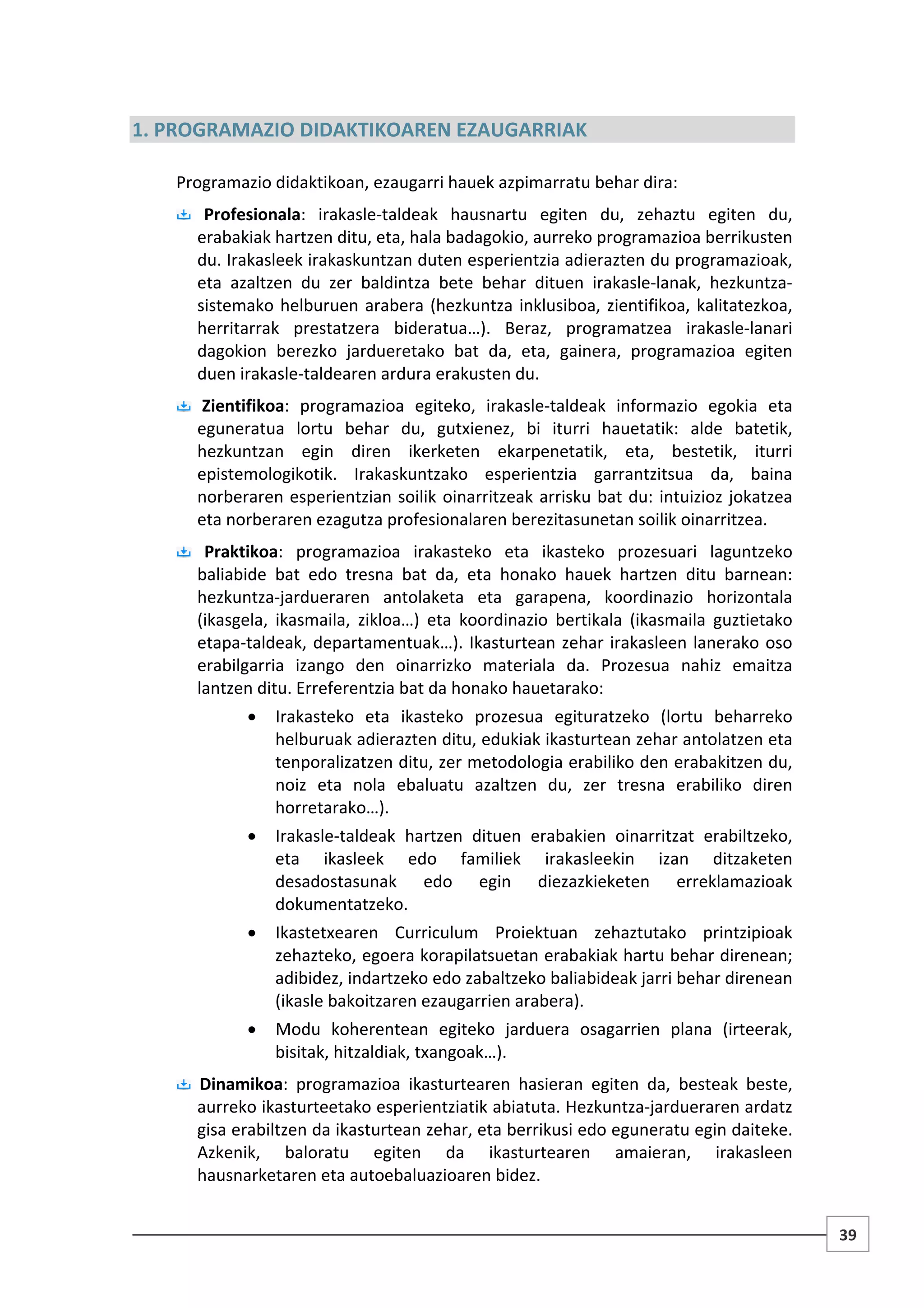 Programazio didaktikoak lh eta dbh | PDF