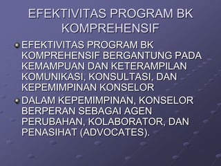 Program bimbingan komprehensif berbasis perkembangan | PPTX
