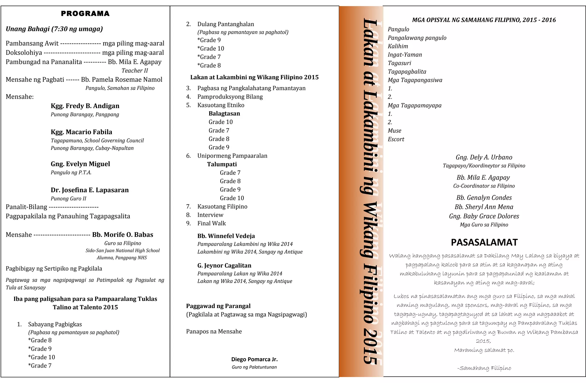 Program Buwan ng Wika | DOC