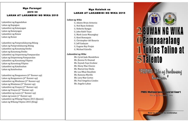 Program Buwan ng Wika | DOC