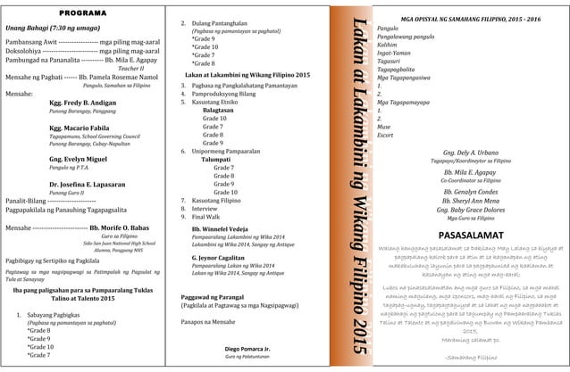 Program Buwan ng Wika | DOC