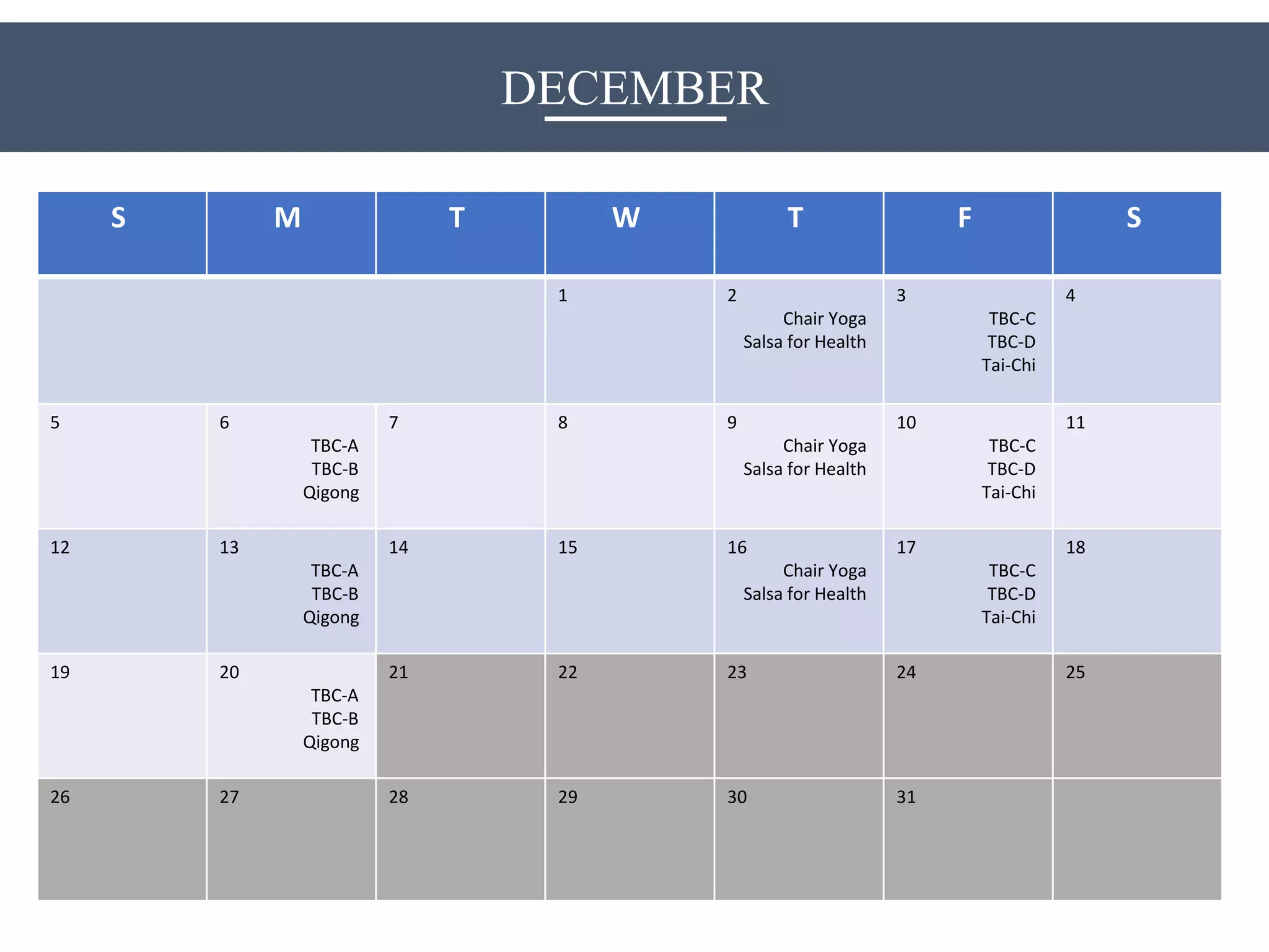 Program calendar | PPT