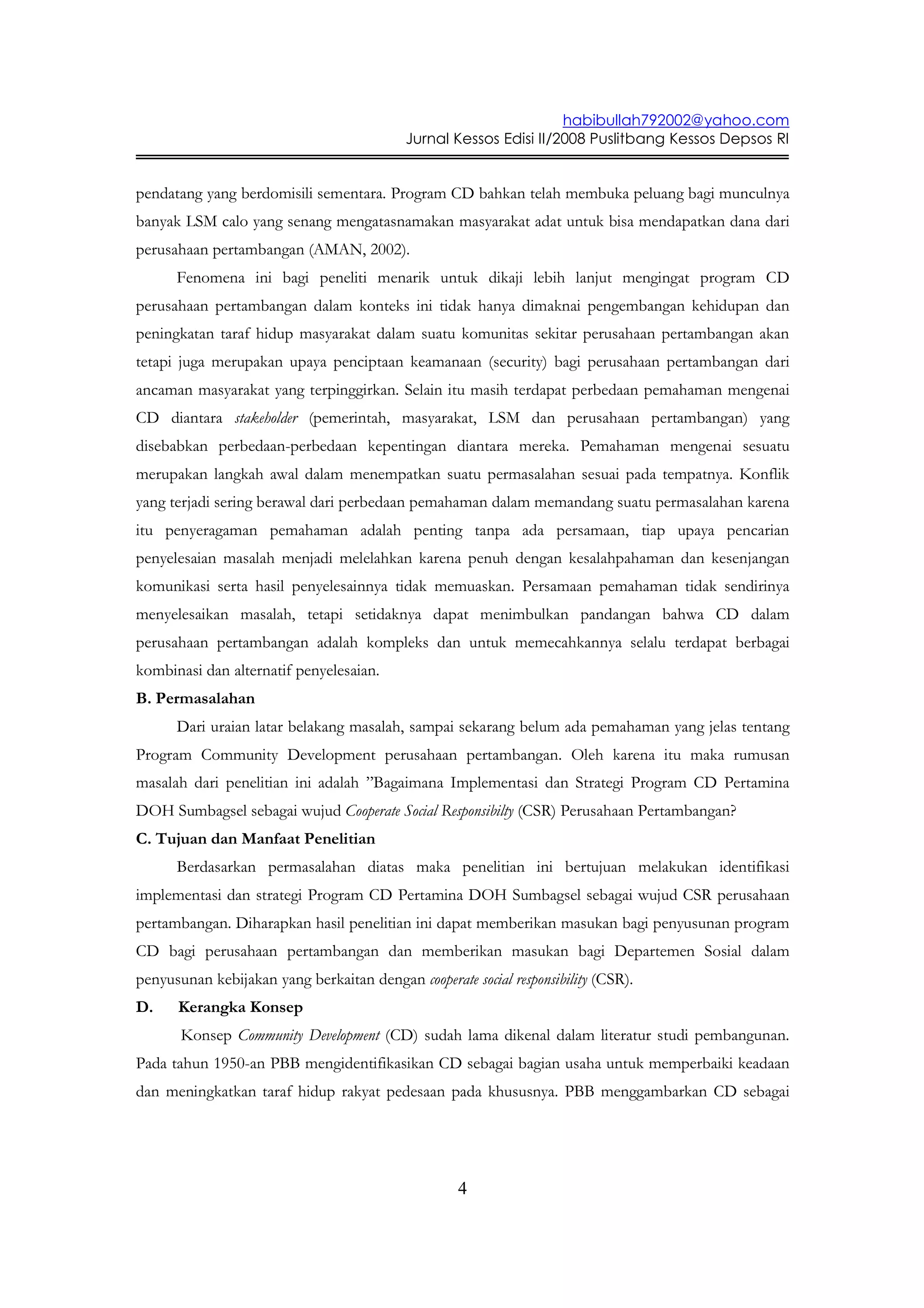 Program community development Pertamina Sebagai Wujud CSR | PDF