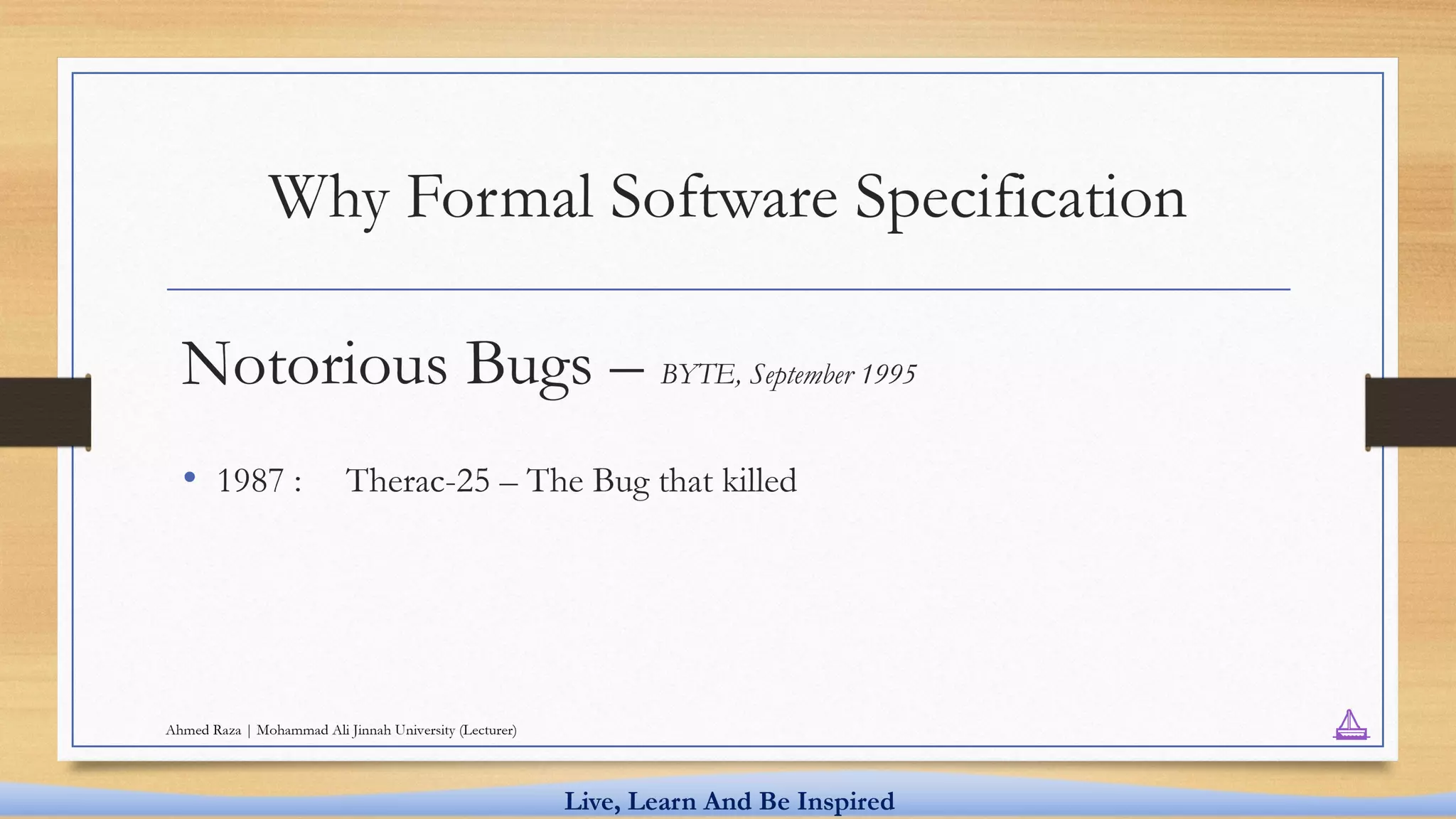 Formal Software Specification Part 1 Ppt Free Download