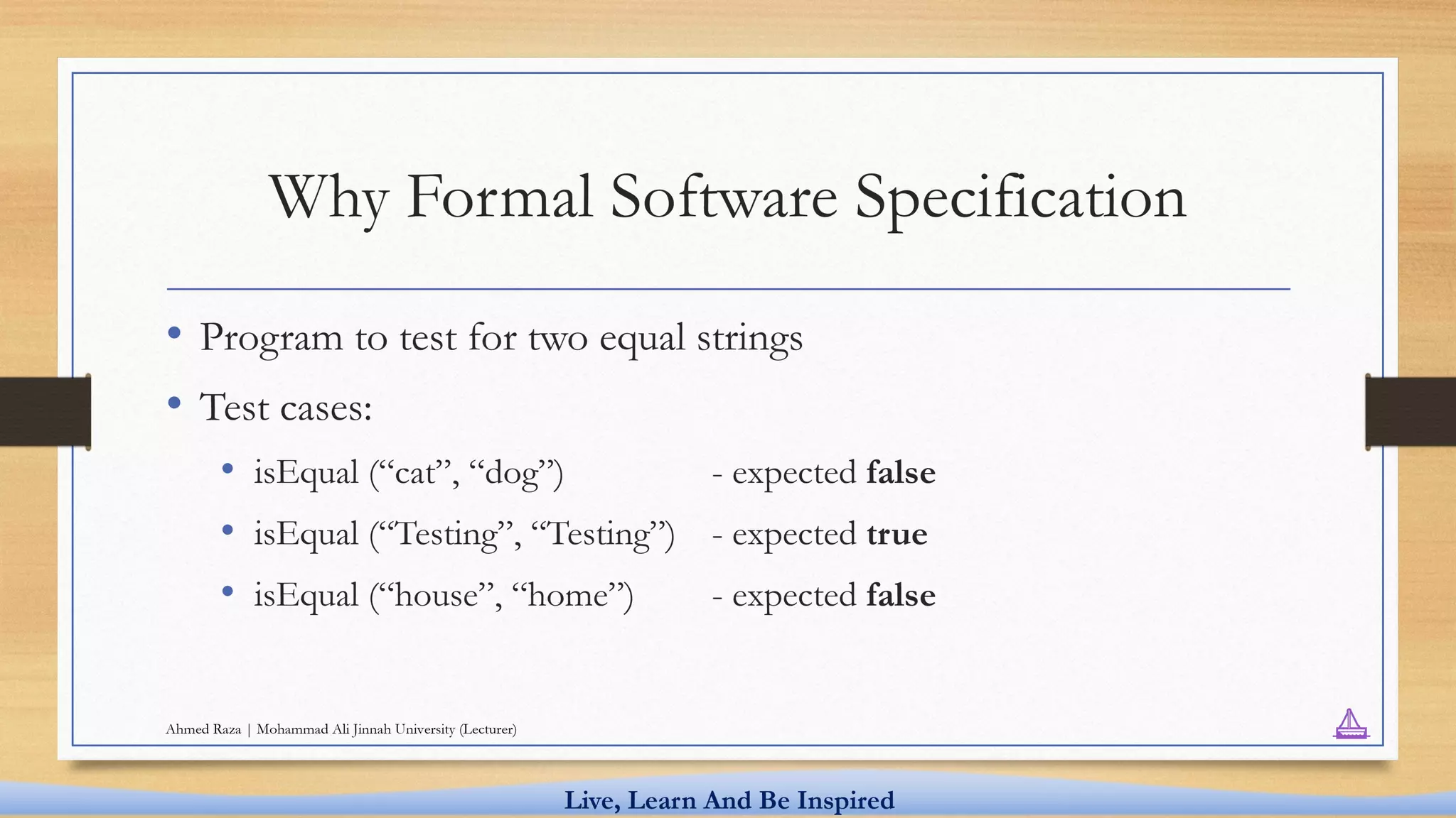 Formal Software Specification part 1 | PPT