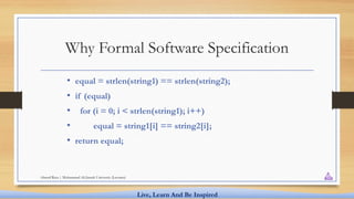 Formal Software Specification part 1 | PPT