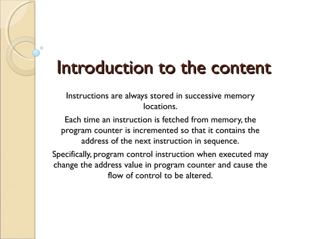 Program control | PPT | Operating Systems | Computer Software and ...