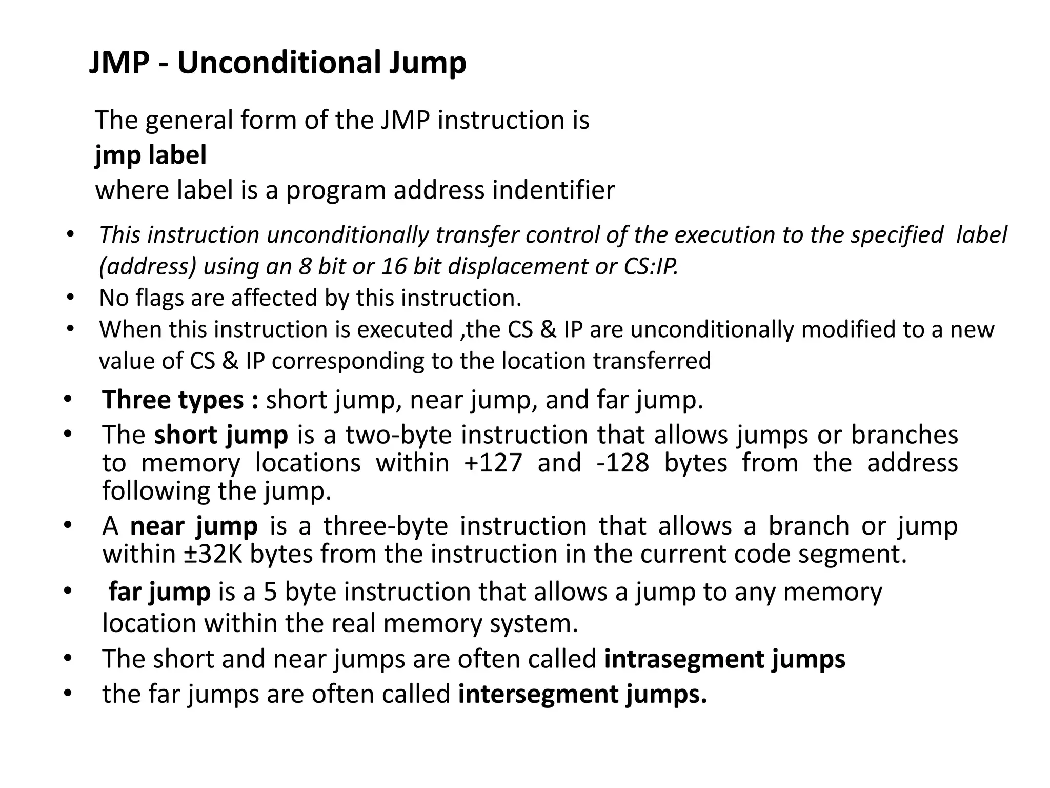 Program control instructions | PPTX