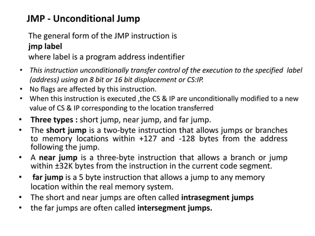 Program control instructions | PPTX