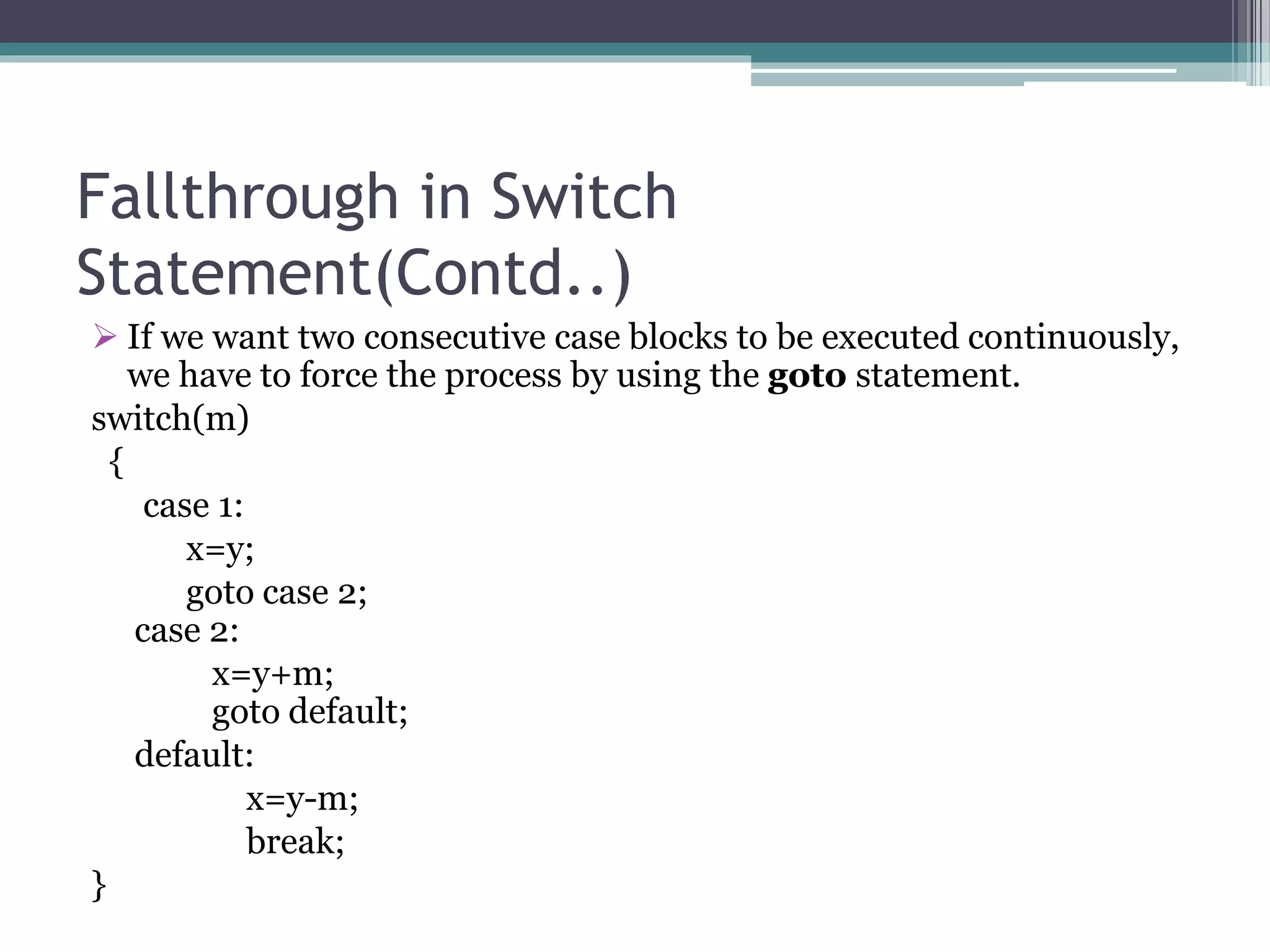 Program control statements in c# | PPTX