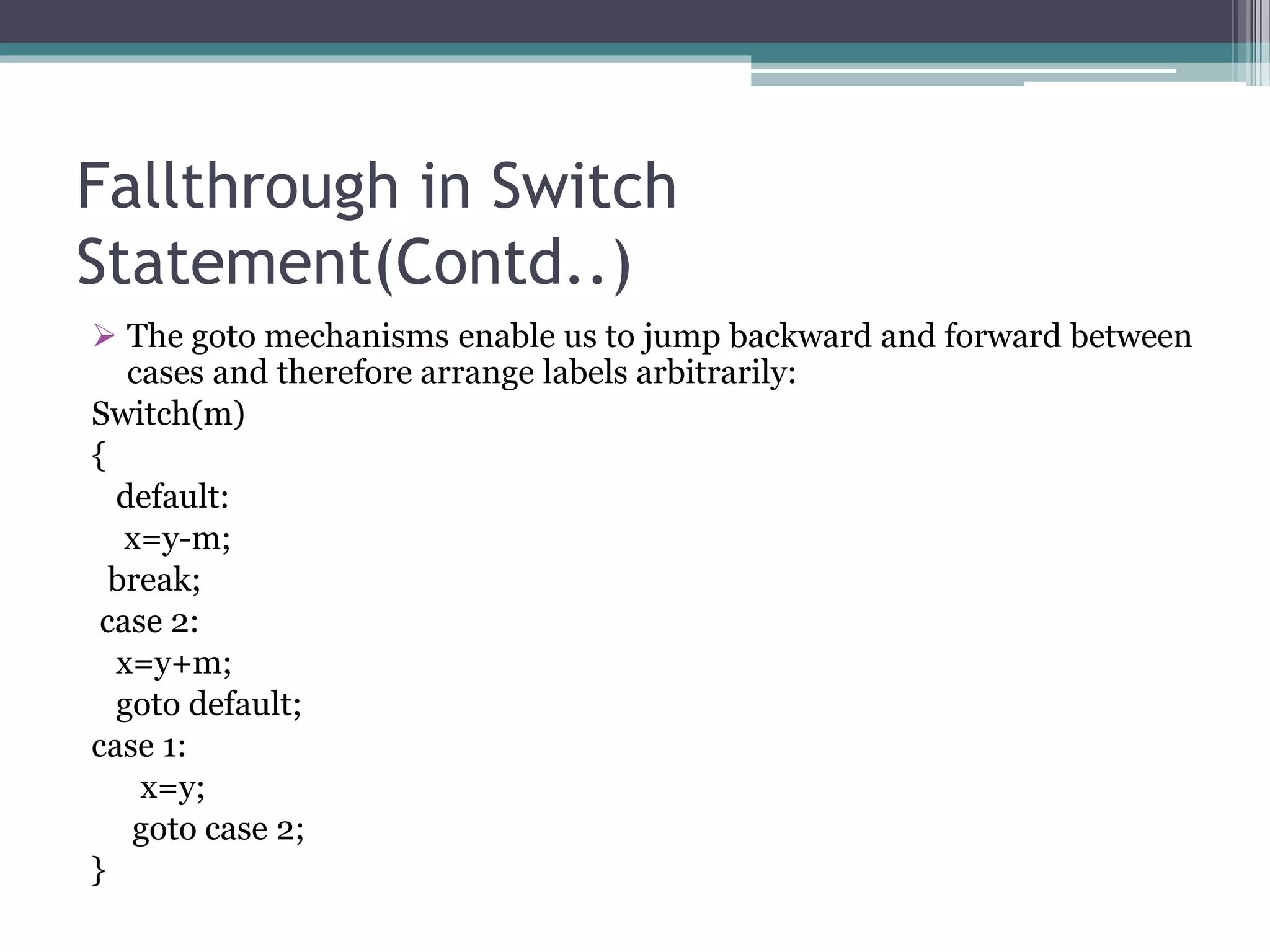 Program control statements in c# | PPTX