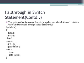 Program control statements in c# | PPTX