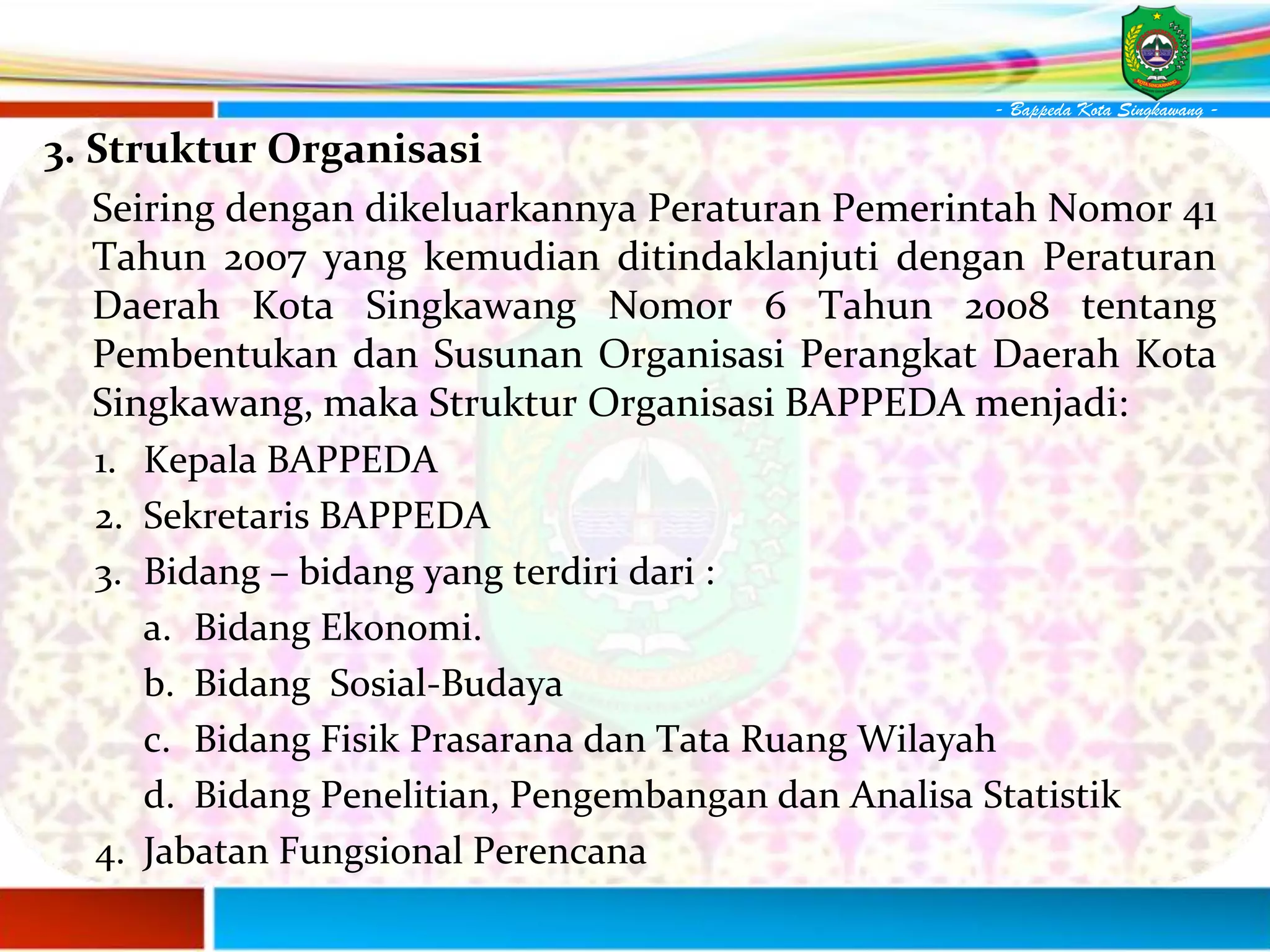 Program dan Kegiatan Unggulan Bappeda Tahun 2013 | PDF