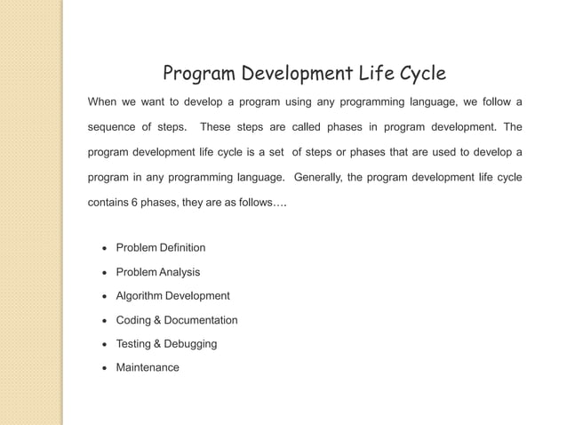 Program development life cycle | PPTX