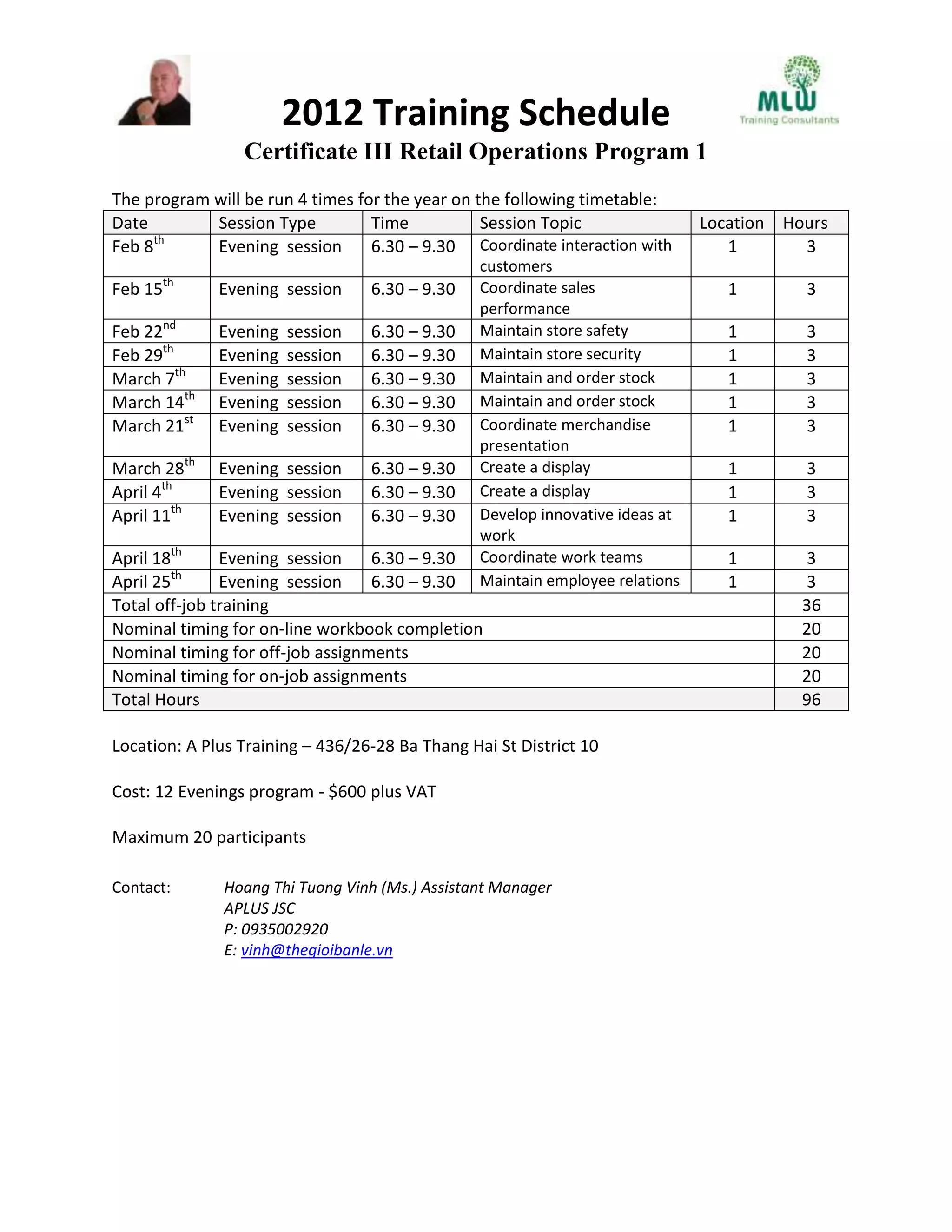 Program Delivery Schedule V2 | DOCX | Business | Business and Finance