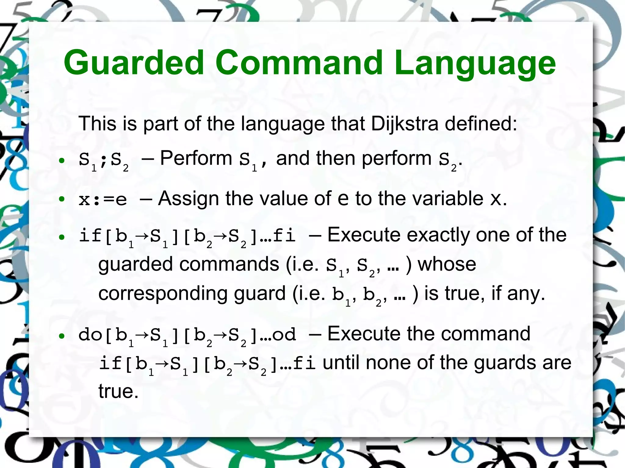 Program Derivation of Matrix Operations in GF | ODP