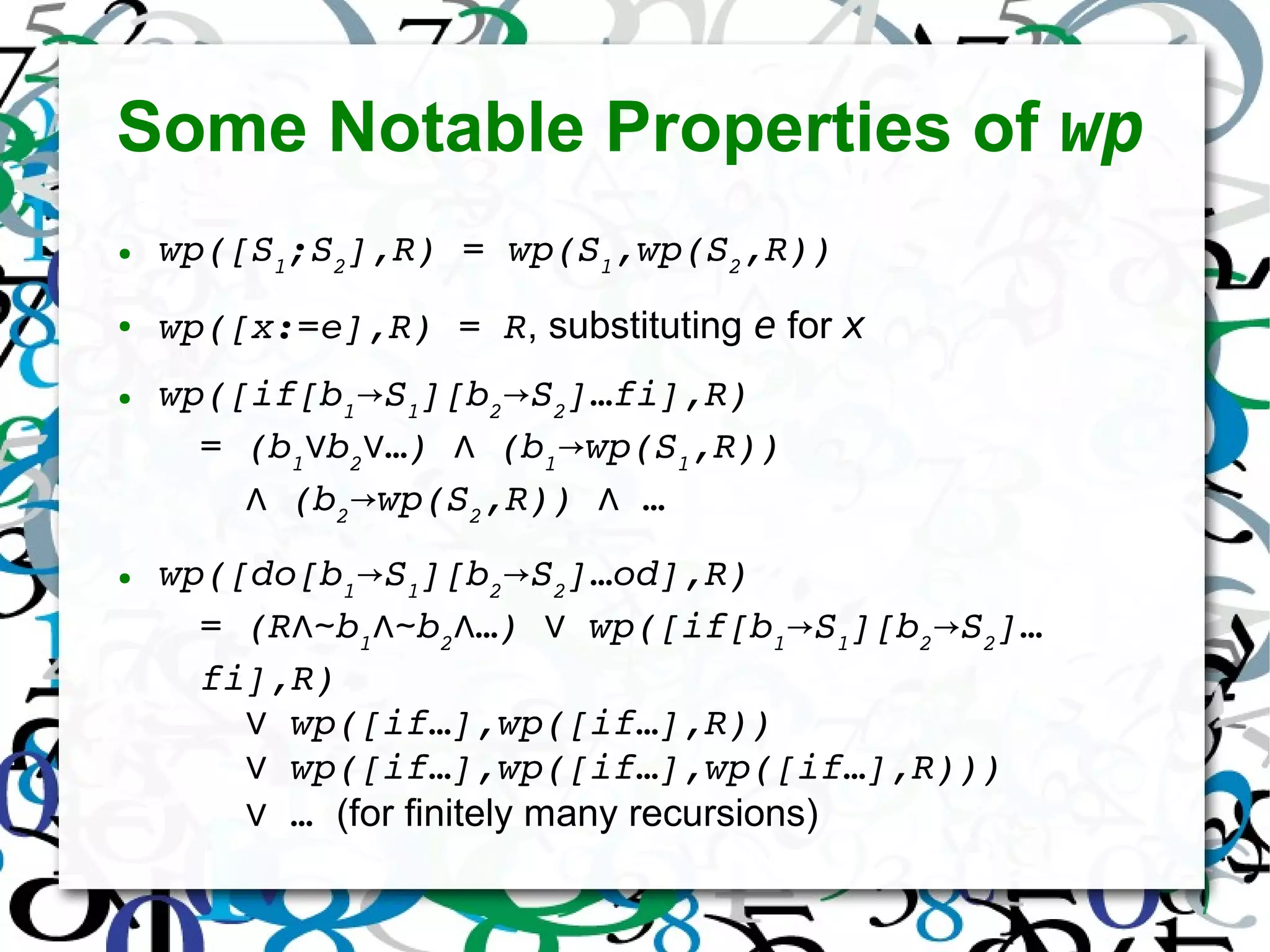 Program Derivation of Matrix Operations in GF | ODP