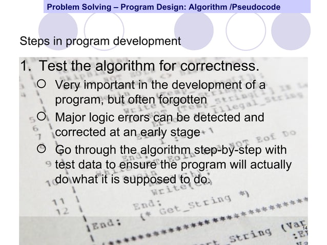 Program Design And Problem Solving Techniques Ppt Programming Languages Computing