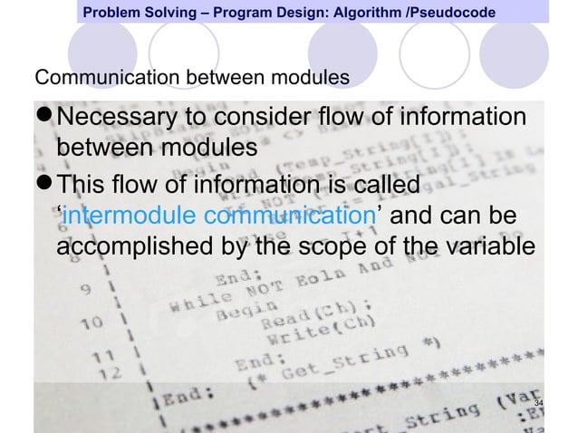 Program design and problem solving techniques | PPT | Programming Languages | Computing