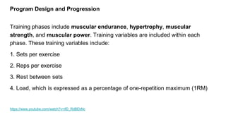 Program design and progression week 7 | PPT